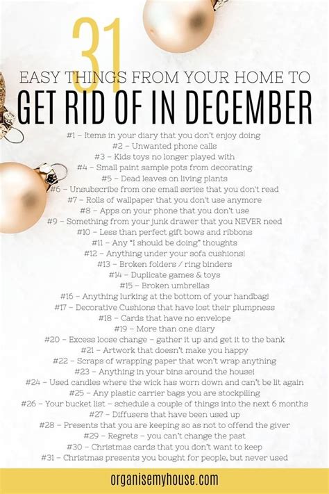 31 Things To Get Rid Of In December [free Clutter Checklist] Declutter Checklist Cleaning