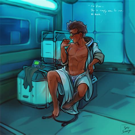 Rule 34 Blush Lab Coat Male Only Science Setting Slime Rancher Spicyscavenger Viktor Humphries