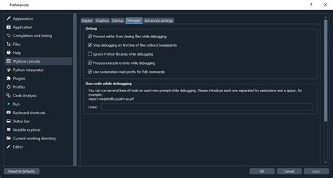 Console Blocks When Debugging If Using The Tkinter Graphics Backend On