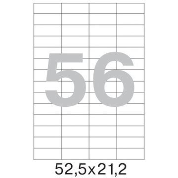 Этикетки самоклеящиеся MEGA LABEL 52.5 х 21.2 мм, 56 шт. на листе А4 ...