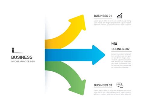3 Data Infographics Arrow Way Template Abstract Vector Image