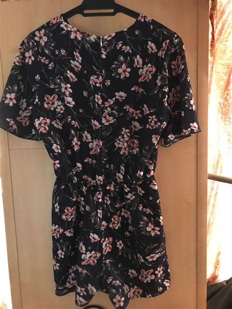 Navy Blue Floral Printed Jumpsuit Womens Fashion Dresses And Sets