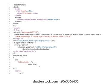 Simple Website Html Code Vue Browser Stock Illustration Shutterstock