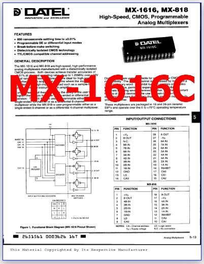 Mx 1616c Datasheet Meta Search