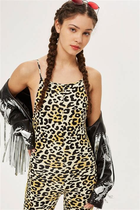Leopard Print Unitard Topshop Topshop Outfit Topshop Fashion