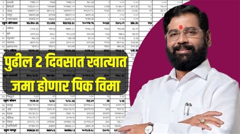 Crop Insurance पुढील 2 दिवसांत शेतकऱ्यांच्या खात्यात जमा होणार पिक
