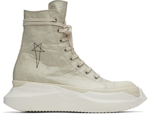 Rick Owens DRKSHDW Off White Abstract Sneakers SSENSE