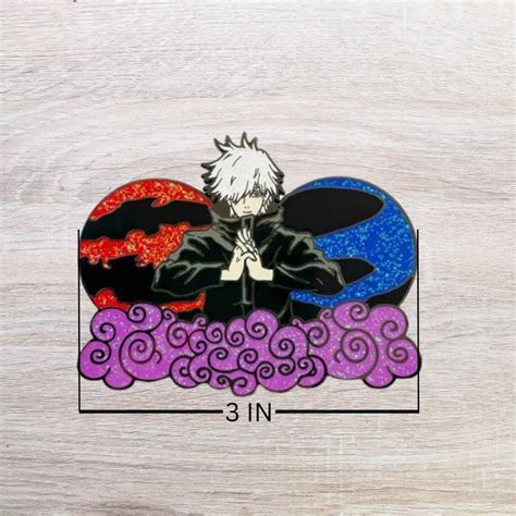 Gojo Satoru Jjk Pin Anime Limitless Six Eyes Cursed Technique Lapse Blue Cursed Technique