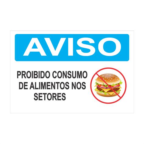 Placa Aviso Proibido Consumo De Alimentos Nos Setores Shopee Brasil