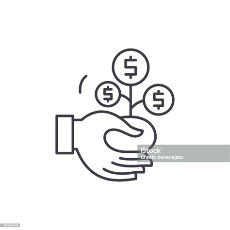공동 자금 조달 라인 아이콘 개념입니다 벡터 선형 삽화 상징 기호 금융 공동 개념에 대한 스톡 벡터 아트 및 기타 이미지 개념 개체 그룹 검은색 Istock