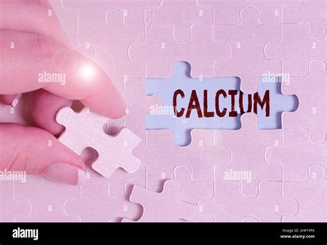 Writing Displaying Text Calcium Internet Concept Fifth Most Abundant Element In The Human Body