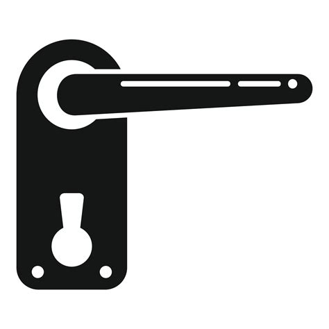 Interior Door Handle Icon Simple Vector Knob Lock 15156719 Vector Art
