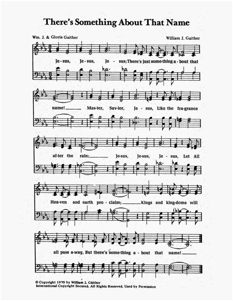 Worship Lead Sheets There S Something About That Name Gaither