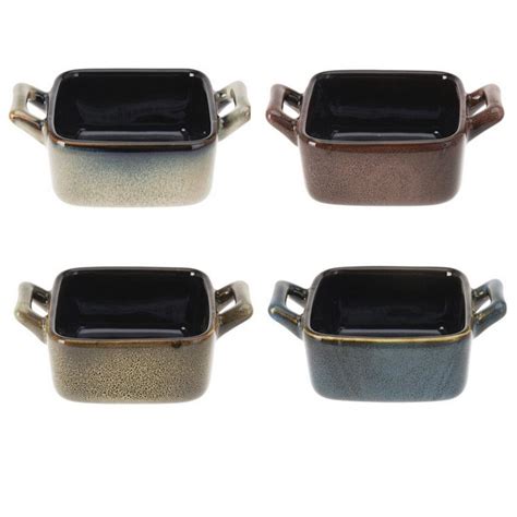 Neuetischkultur Auflaufform Ofenschälchen Ofenform 4er Set 10x7 Keramik
