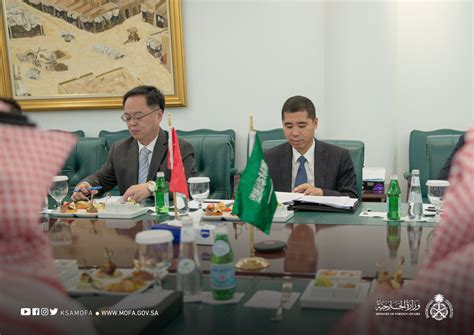 Chen Weiqing On Twitter 我和我的同事外交部西亚北非司司长王镝很高兴同沙特外交部国际事务次大臣阿卜杜拉赫曼·拉斯探讨
