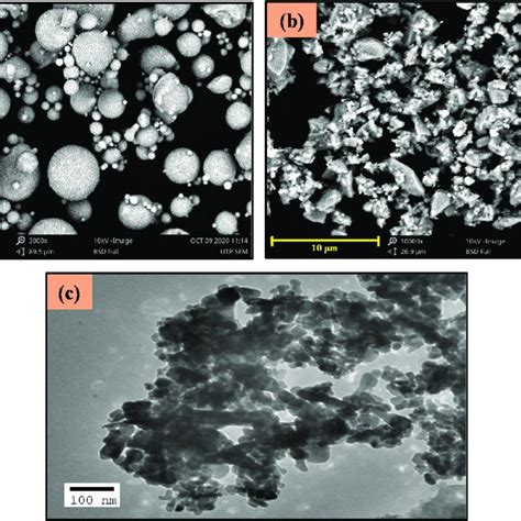 SEM Micrographs Of The Received Powder Particles Depicting A Matrix
