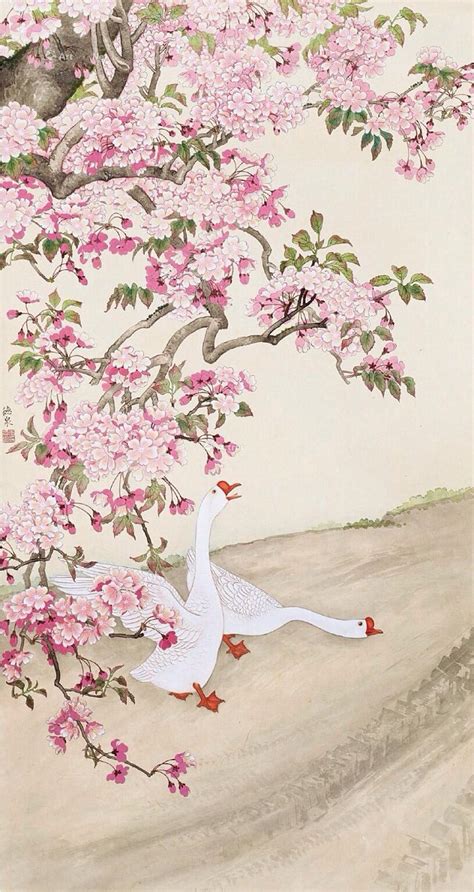 竹外桃花三两枝， 春江水暖鸭先知。 萎蒿满地芦芽短， 正是河豚欲上时。” · 苏轼 （图：张德泉）