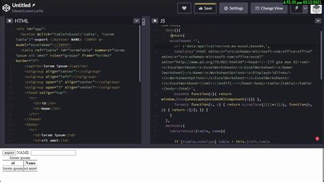 【vuejs】 Export Html To Excel With Name Youtube