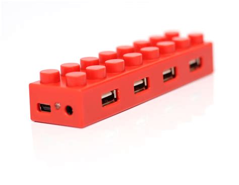 Port Block Type High Speed USB Hub Red LatestGadget