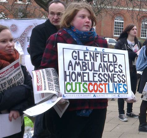 Protesters Lobby Leicester City Council Against Cuts Leicester