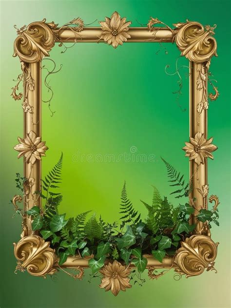 A Blank Background With A Golden Frame That Can Use For Invitations