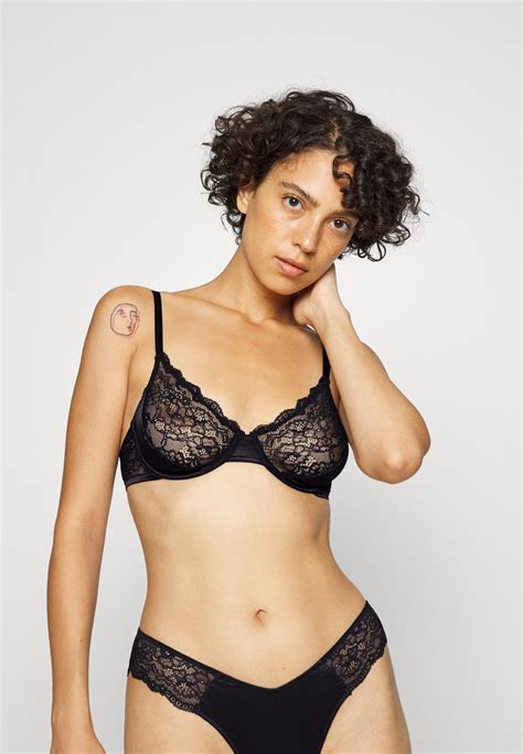 Monki Bügel Bh Black Dark Schwarz Zalando Ch