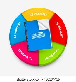 Notebook Colorful Circle Infographics Notebook Icon Stock Vector Royalty Free 450134416