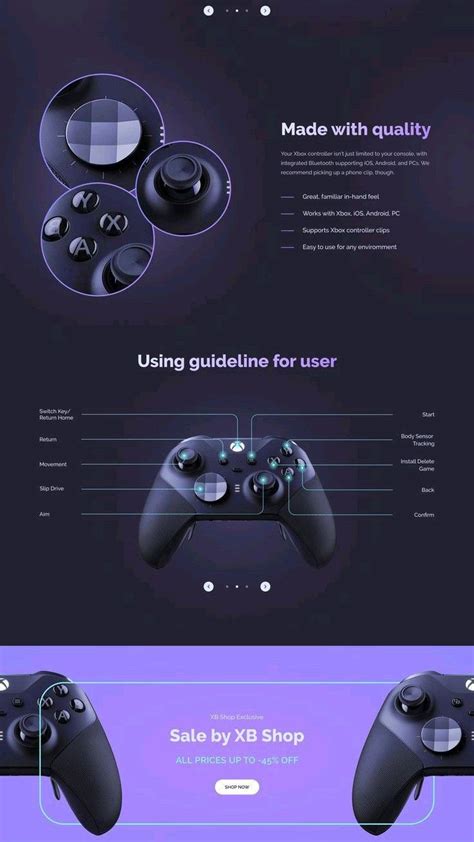 Modern Gamepad Website Design
