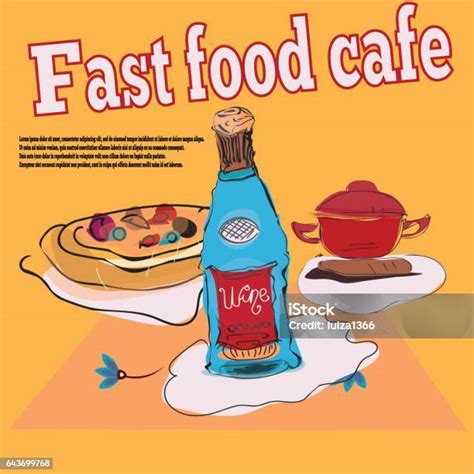 가로 배너에 밝은 색상에서 카페에 대 한 음식 항목이 설정 격리 벡터 일러스트 레이 션 0명에 대한 스톡 벡터 아트 및 기타 이미지 0명 다중 색상 멕시코 음식