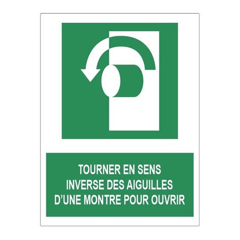 Panneau Tourner Dans Le Sens Inverse Des Aiguilles D Une Montre Pour