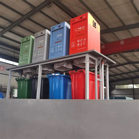 Compartments Smart Dustbin Solar Powered Chargeable Battery Garbage Sorting And Recycling