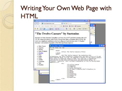 ppt writing your own web page with html powerpoint presentation free