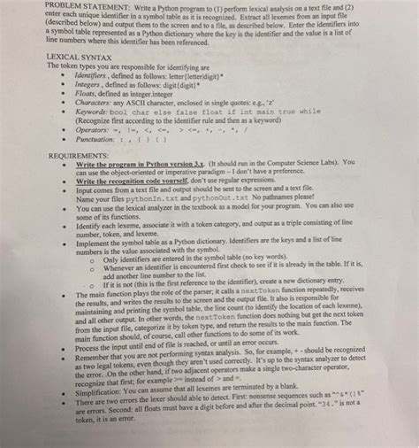 Problem Statement Write A Python Program To 1