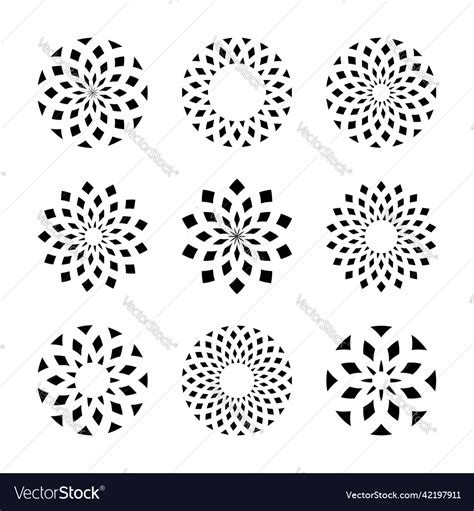 Circle Design Elements Royalty Free Vector Image