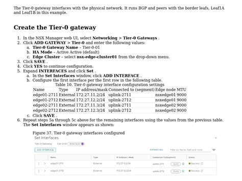 Create The Tier 0 Gateway And Configure Bgp Dell Networking Smartfabric Services Deployment