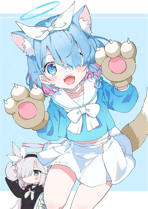 K I Arona Blue Archive Plana Blue Archive Blue Archive Absurdres Highres Girls