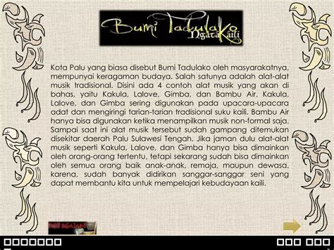 Fialatul Karima Alat Musik Tradisional Kota Palu Suku Kaili PPT