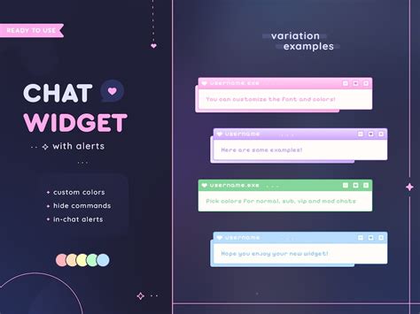 Retro Pixel Chat Widget With Alerts Customizable Animated Message