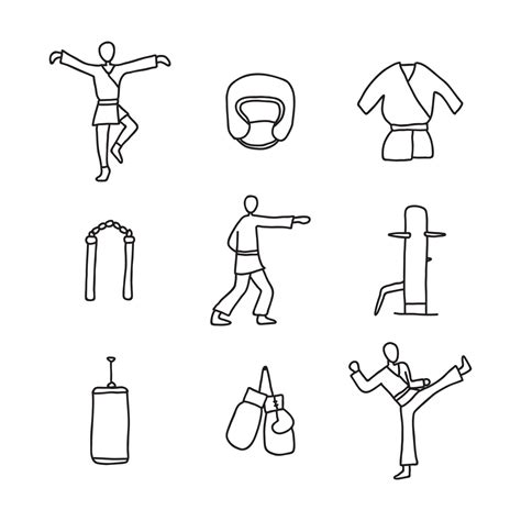 Dojo Black And White Elements 13801369 Vector Art At Vecteezy