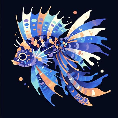 Premium Vector Mandarinfish Displaying Bright Colors