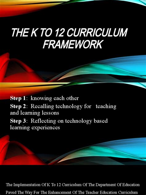 K To 12 Curriculum Framework Group1 Pdf Curriculum Teachers