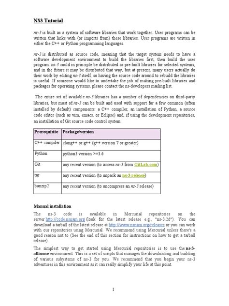 ns3 tutorial ns 3 is built as a system of software libraries that work