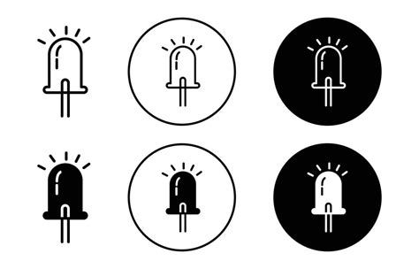 Light Emitting Diode Icon Logo Collection Set 47526490 Vector Art At
