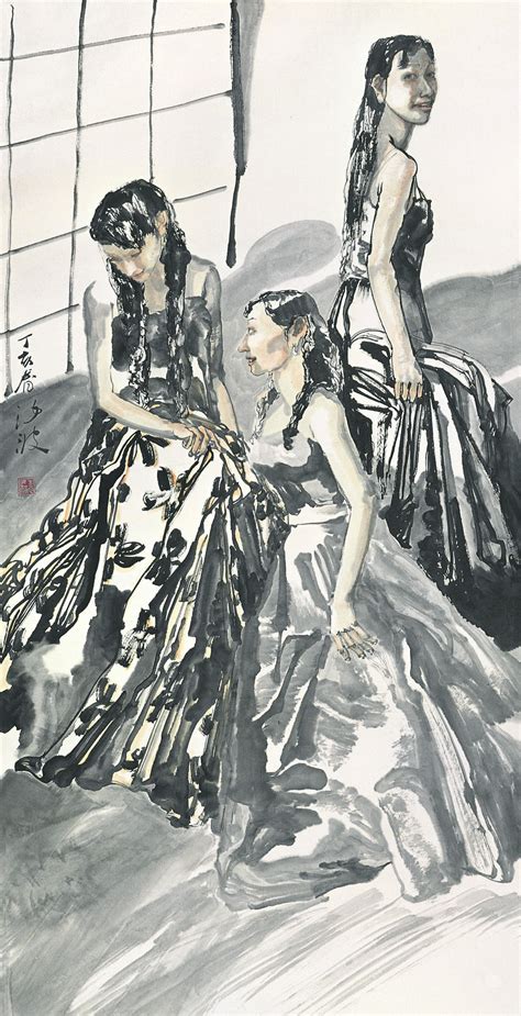 袁汝波 三美图 镜心河南金帝 2008春季书画拍卖会 河南金帝拍品价格图片拍卖专场拍卖会预展拍卖会结果卓克拍卖频道