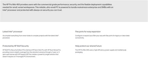 Hp Pro Mini G Desktop Pc Intel Core I T Processor Gb Ram Tb Ssd Integrated