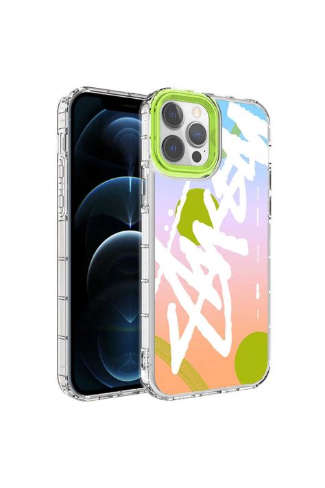 Fibaks Apple Iphone 14 Pro Max Kılıf Kamera Korumalı Renkli Grafit