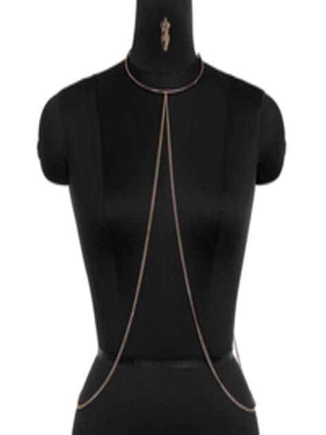 Buy Femnmas Gold Toned Gold Plated Body Chain Necklace And Chains For
