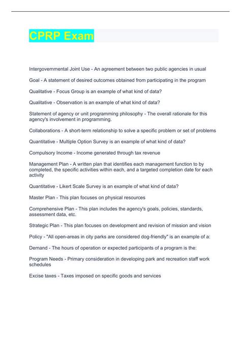 Cprp Exam Questions And Answers 20222023 Cprp Stuvia Us