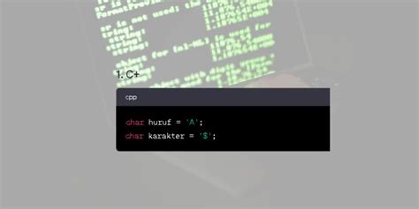 Tipe Data Char Dalam Pemrograman