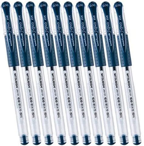 Uni Ball Signo Dx Um 151 Gel Ink Pen 0 38 Mm 10 Pcs Blue Black